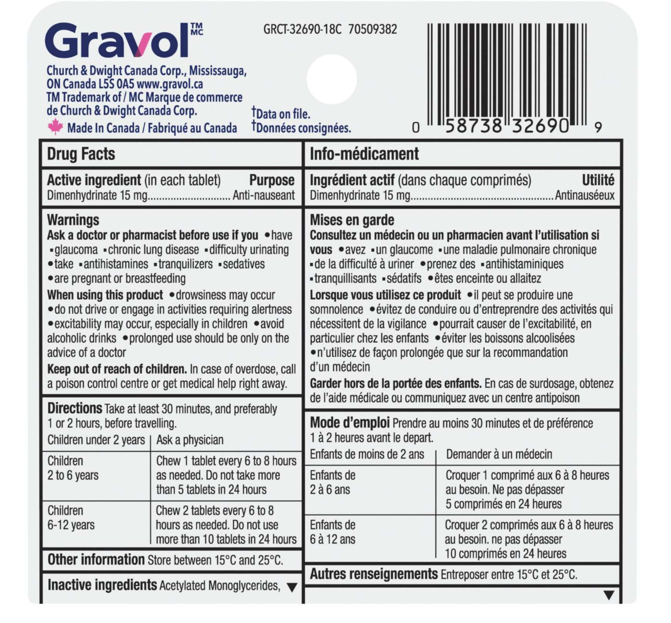 Gravol Kids Quick Dissolve Chewable 18 Tablets – CanOutlet.com