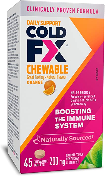 Cold-FX 200mg Chewable Orange 45 Tablets – CanOutlet.com